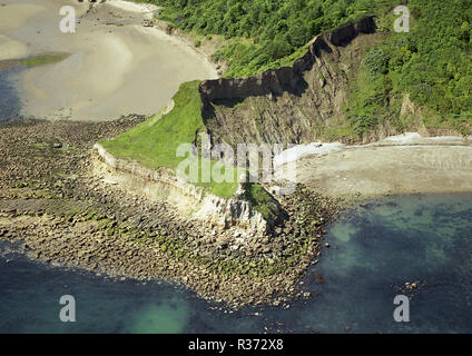 Sea cliffs of boulder clay in front of beaches. Clay Cliffs and Beach ...