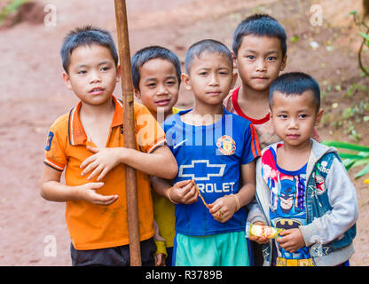 Laotian children from the village Bam Phoansa At , Laos Stock Photo - Alamy