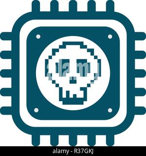 Circuit board skull / Vector illustration of abstract computer circuit ...