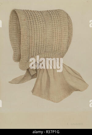 Quaker's Baby Bonnet; c. 1937 Eleanor Gausser, Quaker's Baby Bonnet, c ...