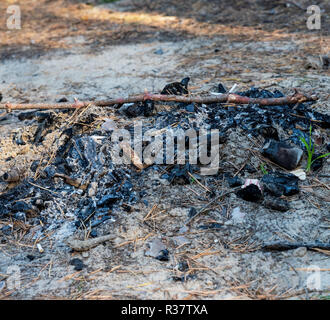 Top view of extinguished campfire in mountainous area Stock Photo - Alamy