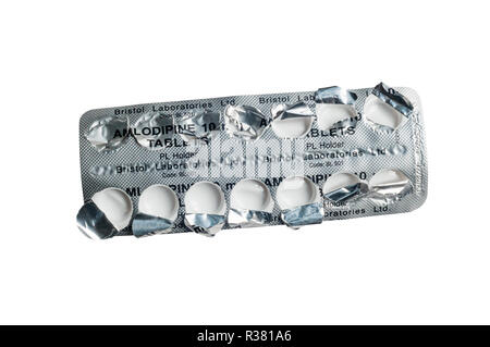 A packet of Amlodipine blood pressure tablets Stock Photo - Alamy