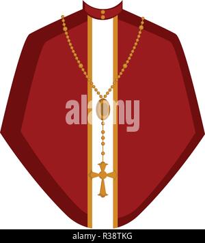 Christian priest cleric black cassock with white collar and belt ...