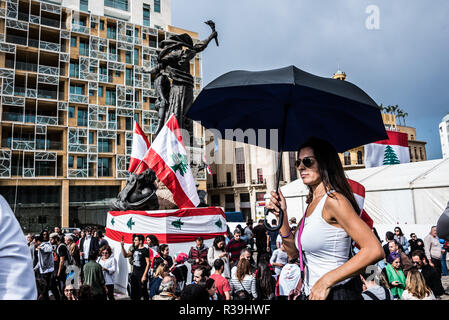 Beirut, Lebanon. 22nd Nov, 2018. Lebanese soldiers march during a ...