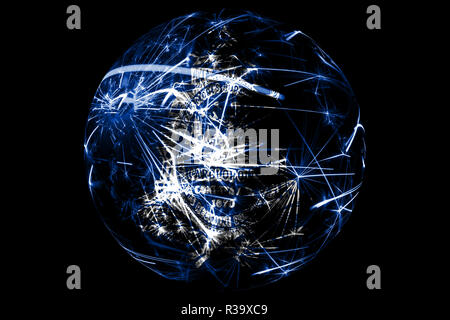 Abstract South Carolina sparkling flag. American Christmas ball holiday ...