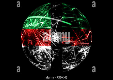 Abstract Texas sparkling flag. American Christmas ball holiday concept ...