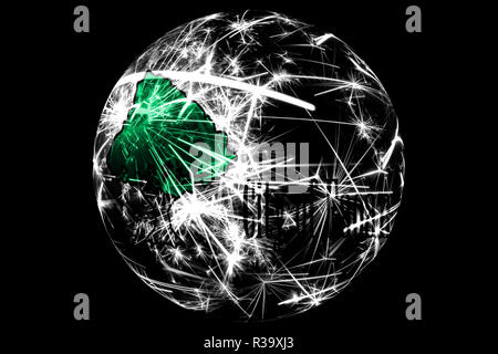 Abstract Minnesota sparkling flag. American Christmas ball holiday ...