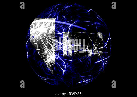 Reno, Nevada fireworks sparkling flag. New Year, Christmas and National ...