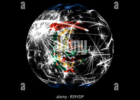 Abstract Virginia sparkling flag. American Christmas ball holiday ...