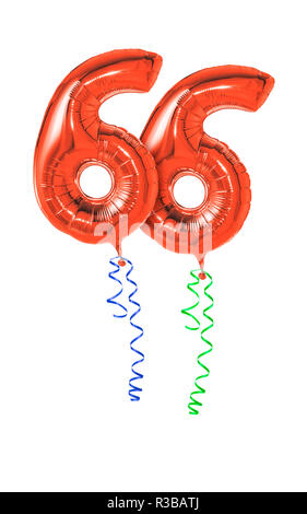 a 66 with happy birthday and balloons Stock Photo - Alamy