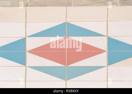 Mosaic tiles pavement background. Triangle paving. Aged photo. Black ...