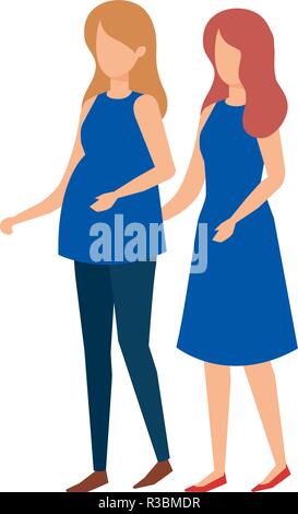 couple girls avatars characters Stock Vector Image & Art - Alamy