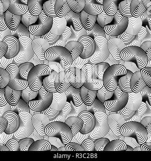 Wave striped abstract coloring page. Doodle art. Vector illustration ...
