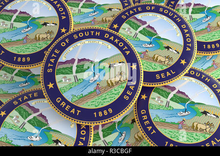 Badge US State Seal South Carolina, 3d illustration Stock Photo - Alamy