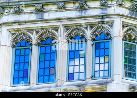 Multicolored Blue Window Yale University New Haven Connecticut Stock ...