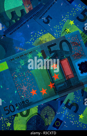 Identify genuine real Bank of England or Euro banknotes with invisible ...