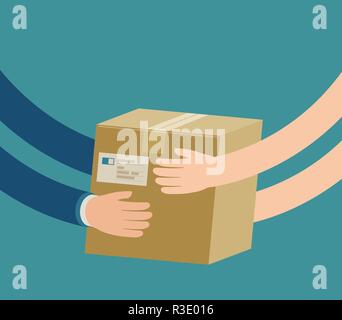 Delivery Package Illustration concept. Flat illustration isolated on ...