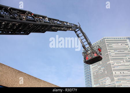 Fire & Rescue Ladder at High Rise flats tower block Stock Photo - Alamy