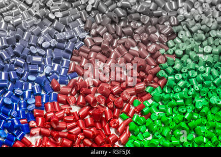 colored plastic granulates Stock Photo - Alamy