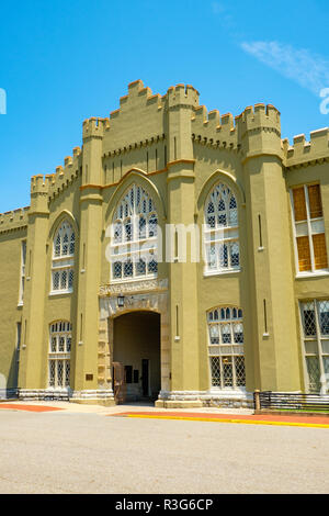 The old preserved barracks of the north West mounted Police in Canmore ...