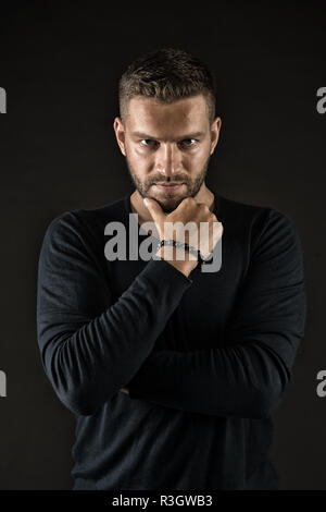 Sly Young Man in Devil Horns on the Head Isolated on the White ...