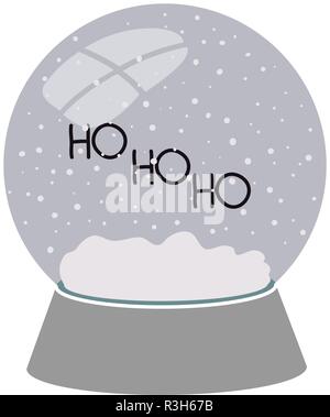 ho ho ho merry christmas in crystal ball isolated icon Stock Vector ...