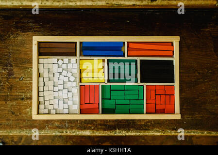 Blocks of different sizes and colors to build shapes and count Stock ...