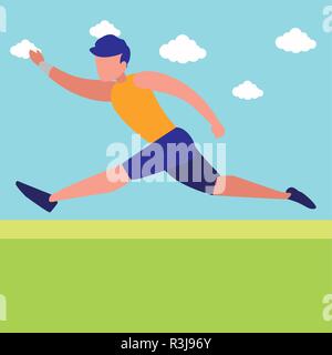 Boy running with sportswear, Gym sport bodybuilding healthy and ...