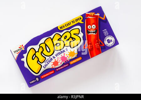 box of Yoplait Frubes, fromage frais in a tube yoghurt yogurt ...