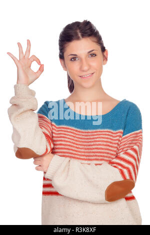 Photo of optimistic young brunette lady hold money look empty space ...