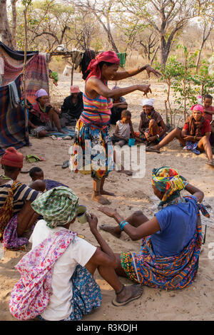 San Bushmen Dancing village in night Botswana Stock Photo - Alamy