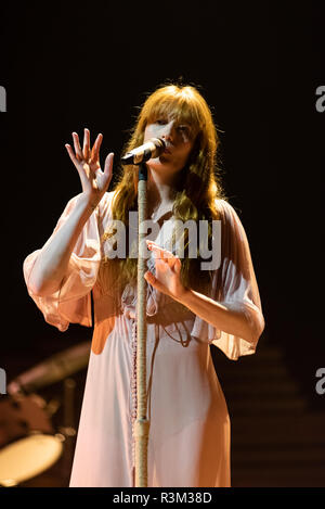 Manchester, UK. 23rd November 2018. Florence and the Machien performs ...