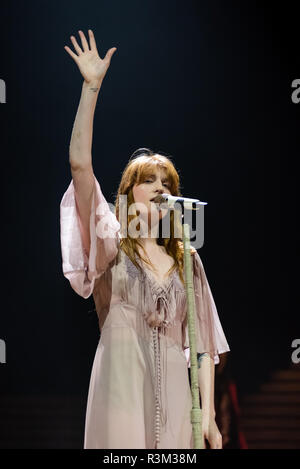 Manchester, UK. 23rd November 2018. Florence and the Machien performs ...