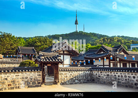 Namsan park, Korean traditional architecture in Cheonan, Korea Stock ...