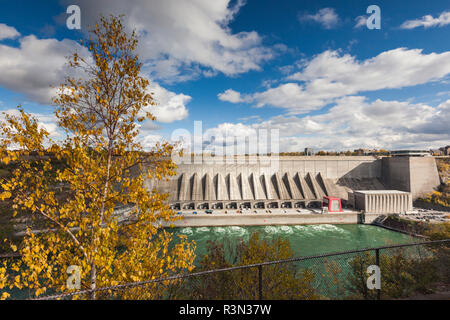 Robert Moses Hydroelectric Niagara Power Station. An aerial view of the ...