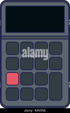 Math calculator device with buttons and display for numbers counting 3d ...