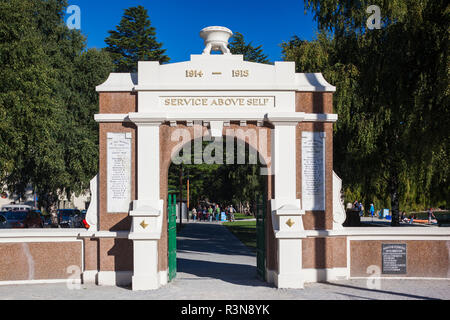 Entrance gate to Queenstown Gardens, Queenstown, Otago Region, South ...