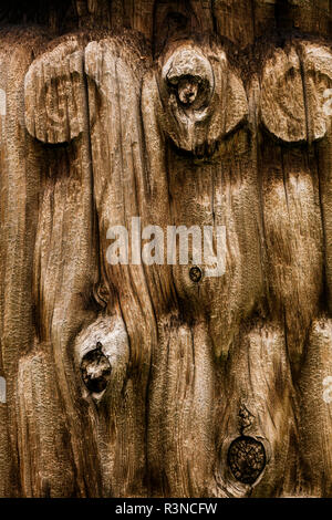 Canada, British Columbia, Kispiox. Detail of totem pole Stock Photo - Alamy