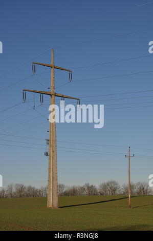 Power Lines: A 110 KV and a 220 KV high-voltage power line. Power ...