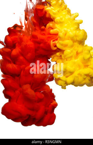 abstract formed by color dissolving in water on black background Stock ...