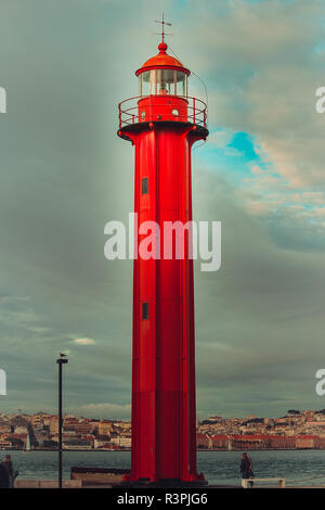 Lighthouse, Cacilhas, Lisbon, Portugal Stock Photo - Alamy