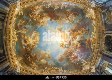 Ceiling mural, Hercules Drawing Room, Palace of Versailles, France ...