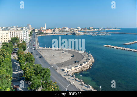 aerial view of the Metropolitan City of Bari, Apulia region of Italy ...