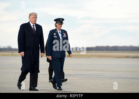 President Donald Trump, escorted by Col. Kevin Eley, 89th Operations ...