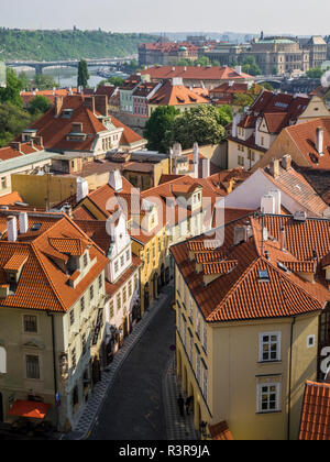 Czech Republic, Prague. Prague rooftops as seen from above Stock Photo ...