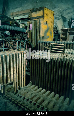 Old central heating units in Paris Stock Photo - Alamy