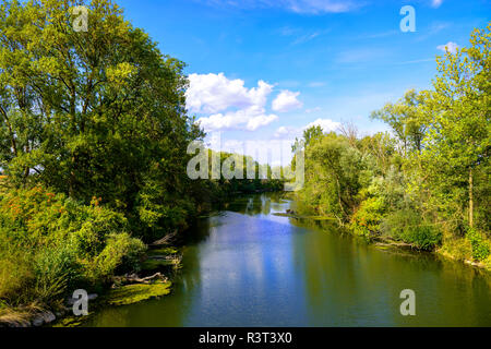 Germany, Bavaria, Swabia, Wertach near Bad Woerishofen, Lake ...