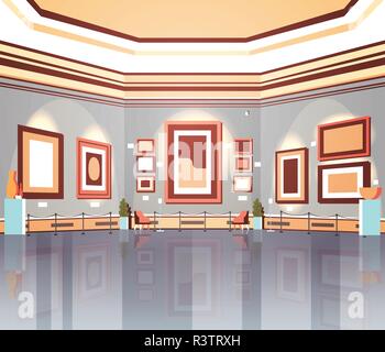 Art museum of modern painting. Vector illustration. Eps 10 Stock Vector ...