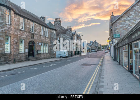 Perth High Street town center typical buildings Perthshire Scotland ...