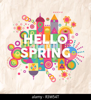 Spring time quote poster design Stock Photo - Alamy